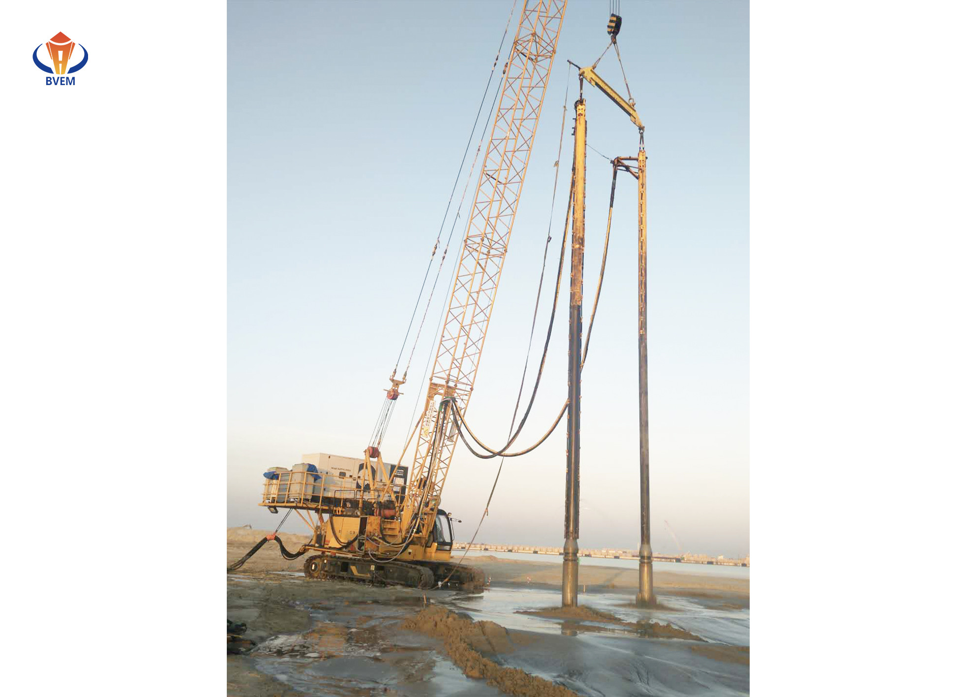100kW Vibroflot Drive Pile Machine For Vibro Compaction Improving ...