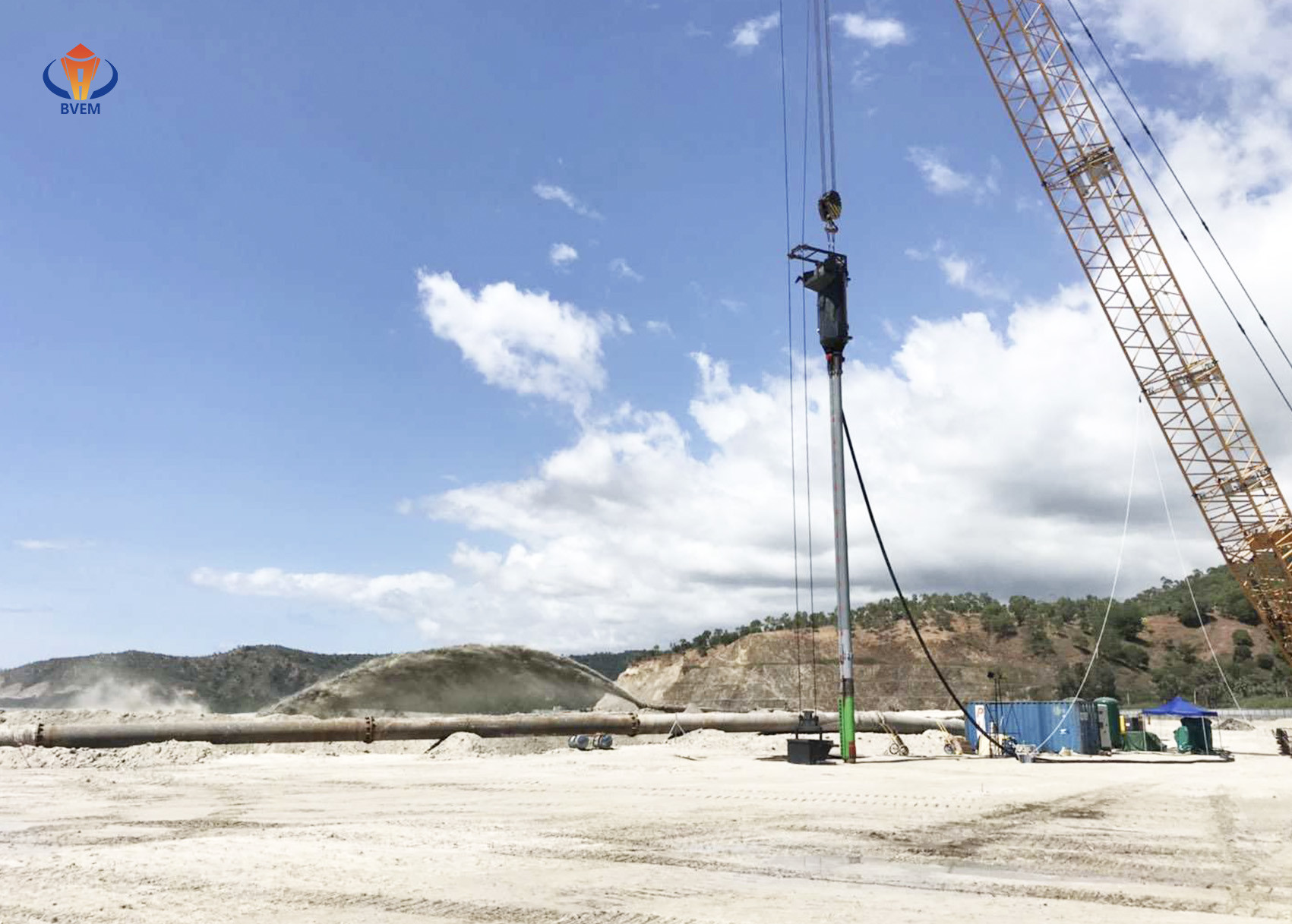 Dry Method Vibro Densification Bottom Feed Vibroflot Silty Clay Soil ...